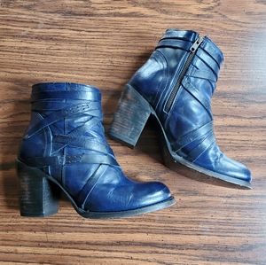 Freebird by Steven | Shoes | Rare Freebird By Steven Blue Gem Booties 9 | Poshmark